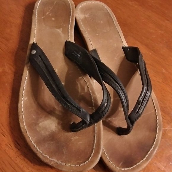 UGG | Shoes | Ugg Australia Wm Sz 2 Leather Elyza Thong Sandals Flip ...